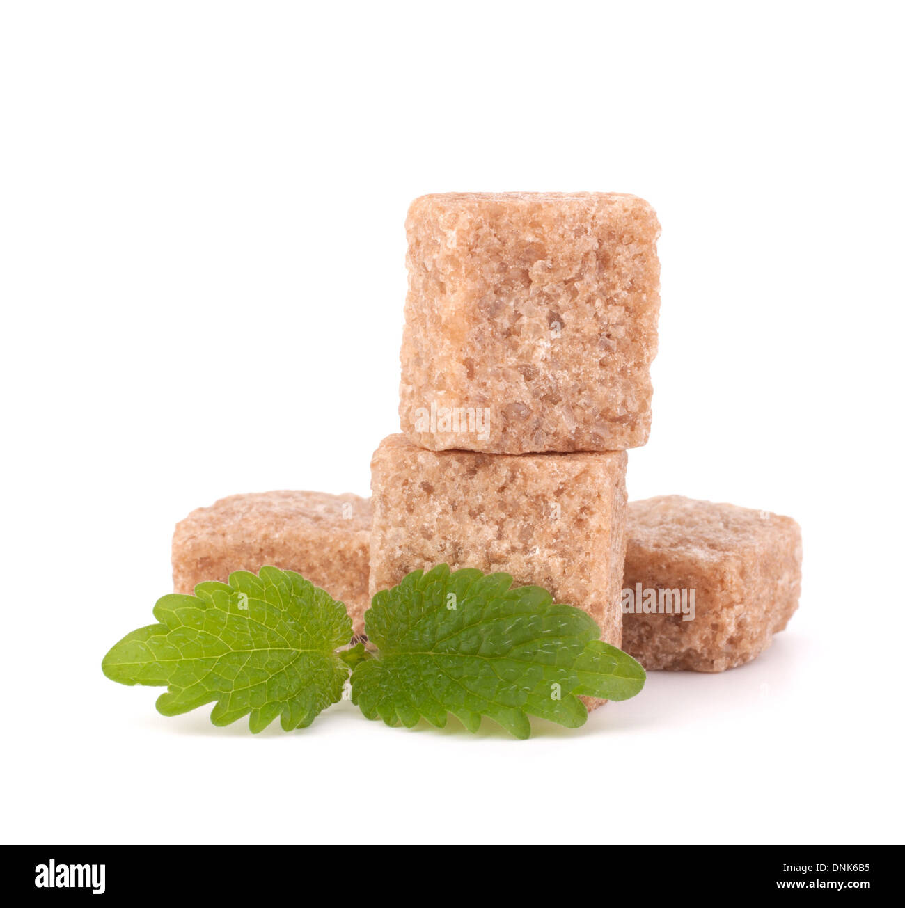 Lump brown cane sugar cubes isolated on white background Stock Photo ...