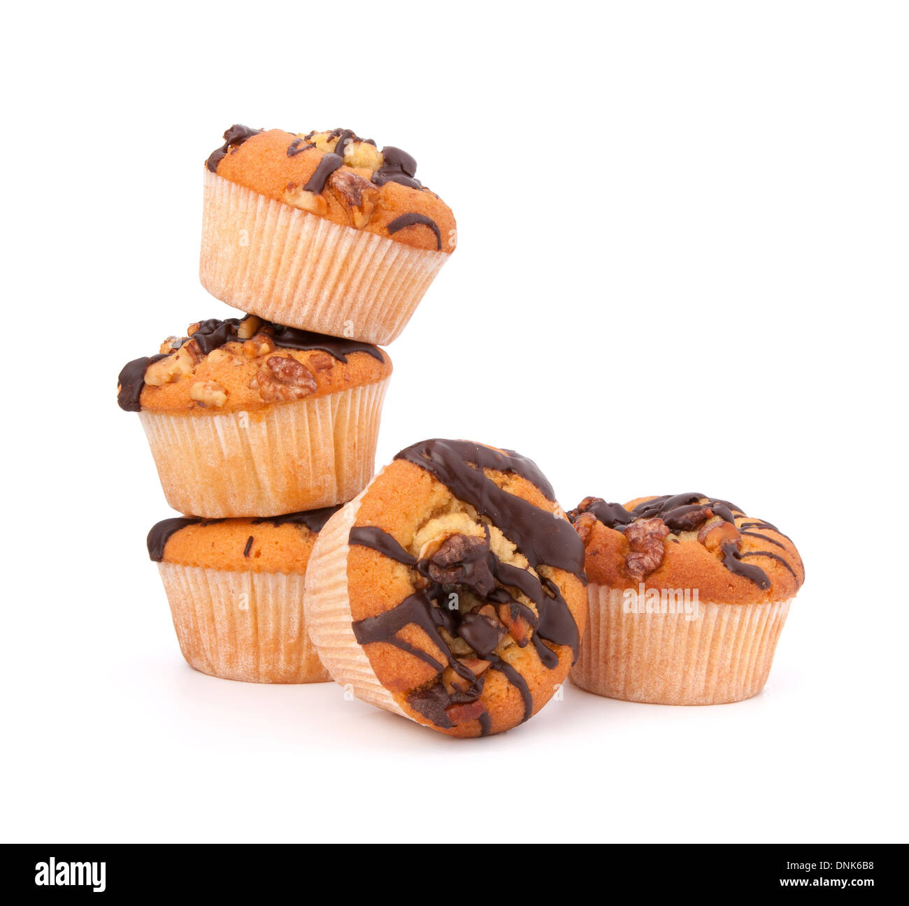 Stacked muffins isolated on white background Stock Photo - Alamy