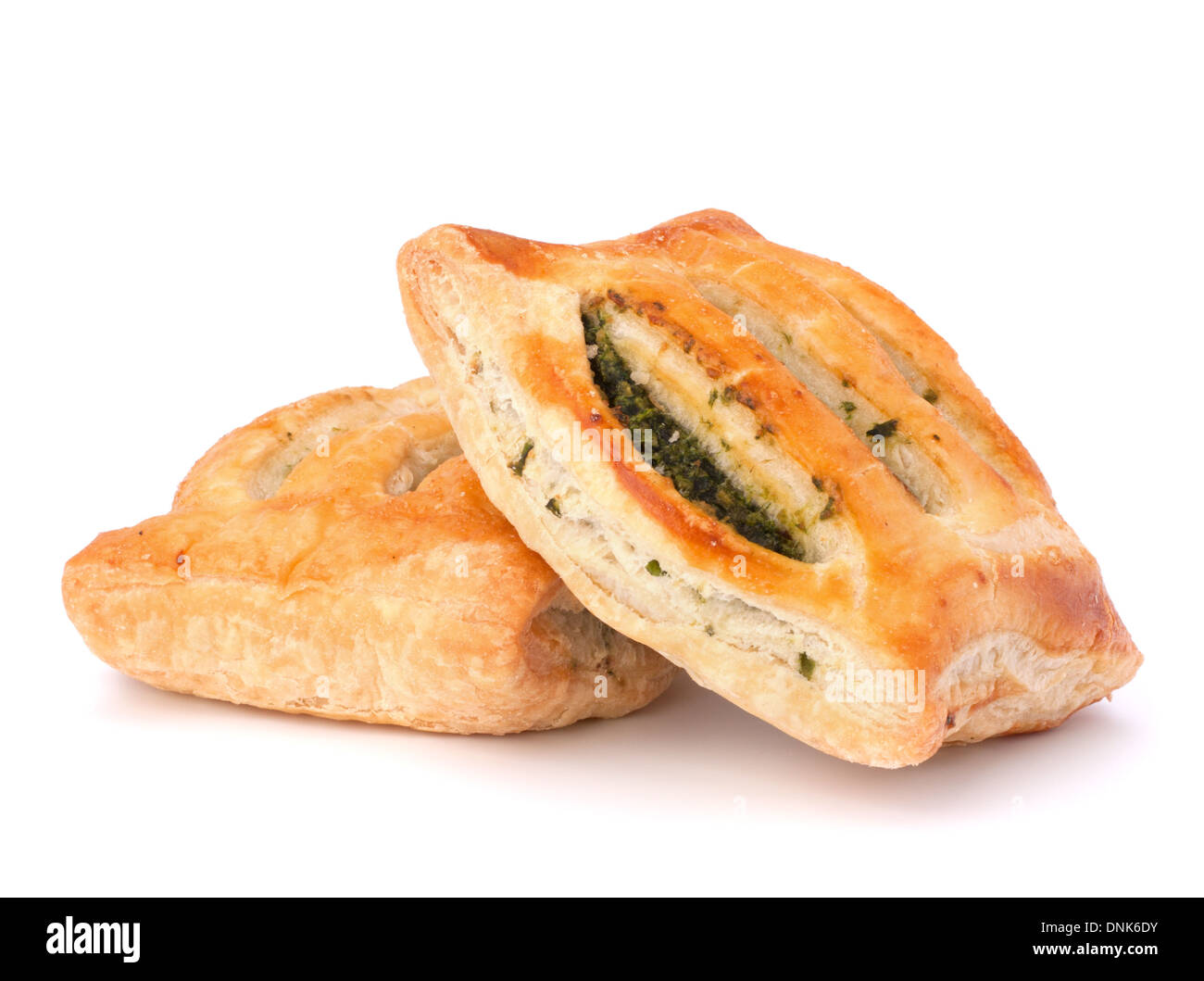 Puff pastry bun isolated on white background. Healthy patty with ...