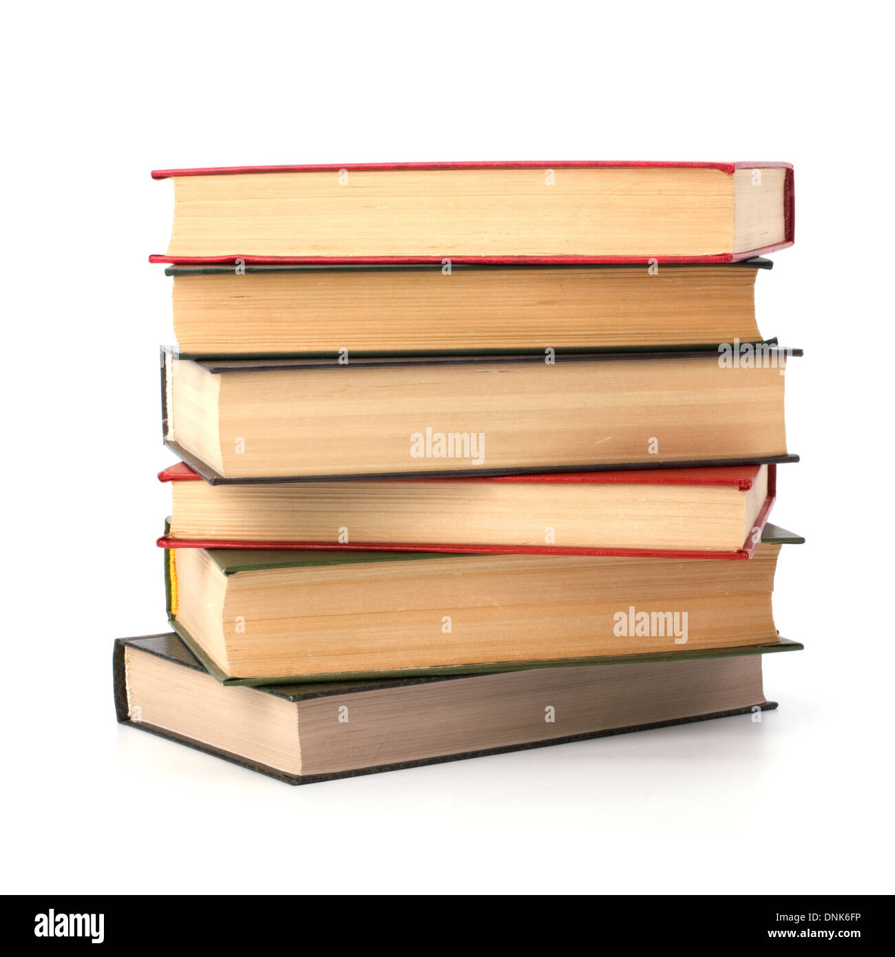 book stack isolated on white background Stock Photo - Alamy