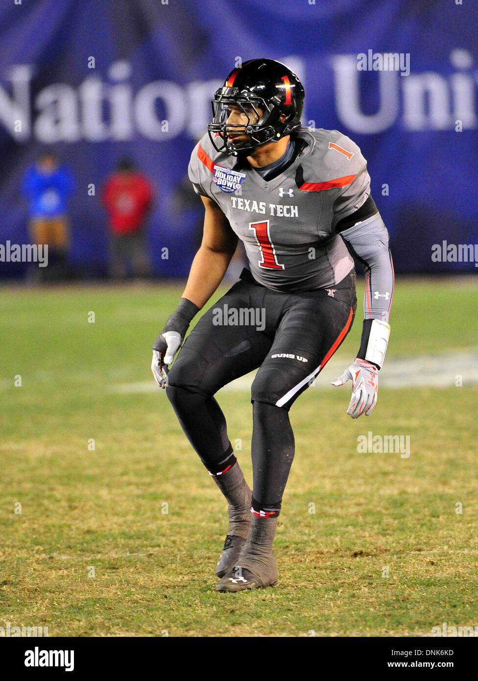 San Diego, CA, . 30th Dec, 2013. Terrance Bullitt #1 of the Red Raiders ...