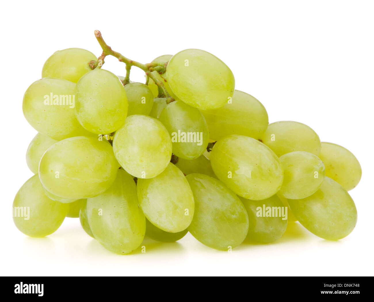 Green grape bunch isolated on white background cutout Stock Photo - Alamy