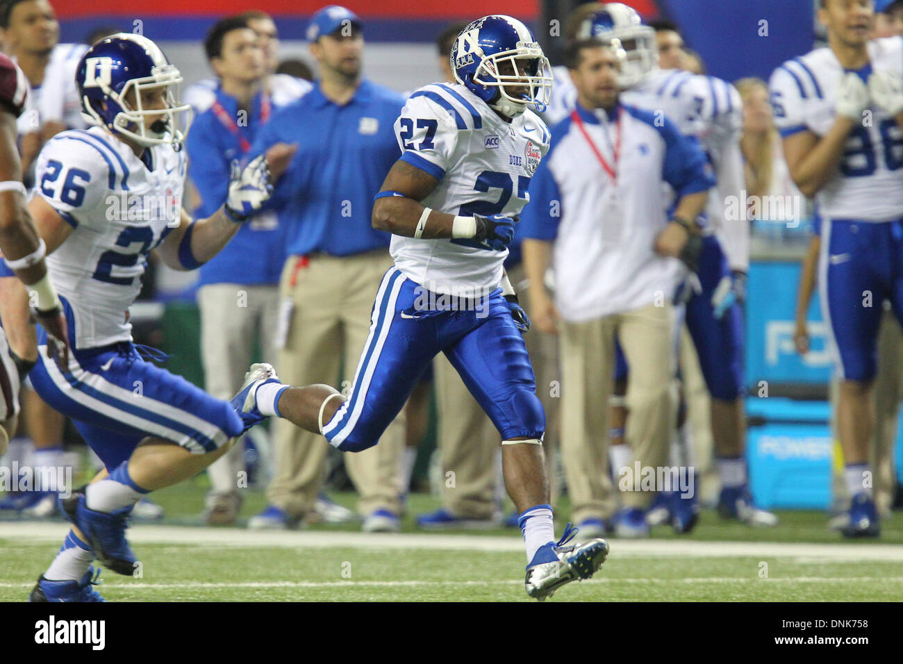 Atlanta, Georgia, USA. 31st December 2013. Duke's DeVon Edwards (27) in ...