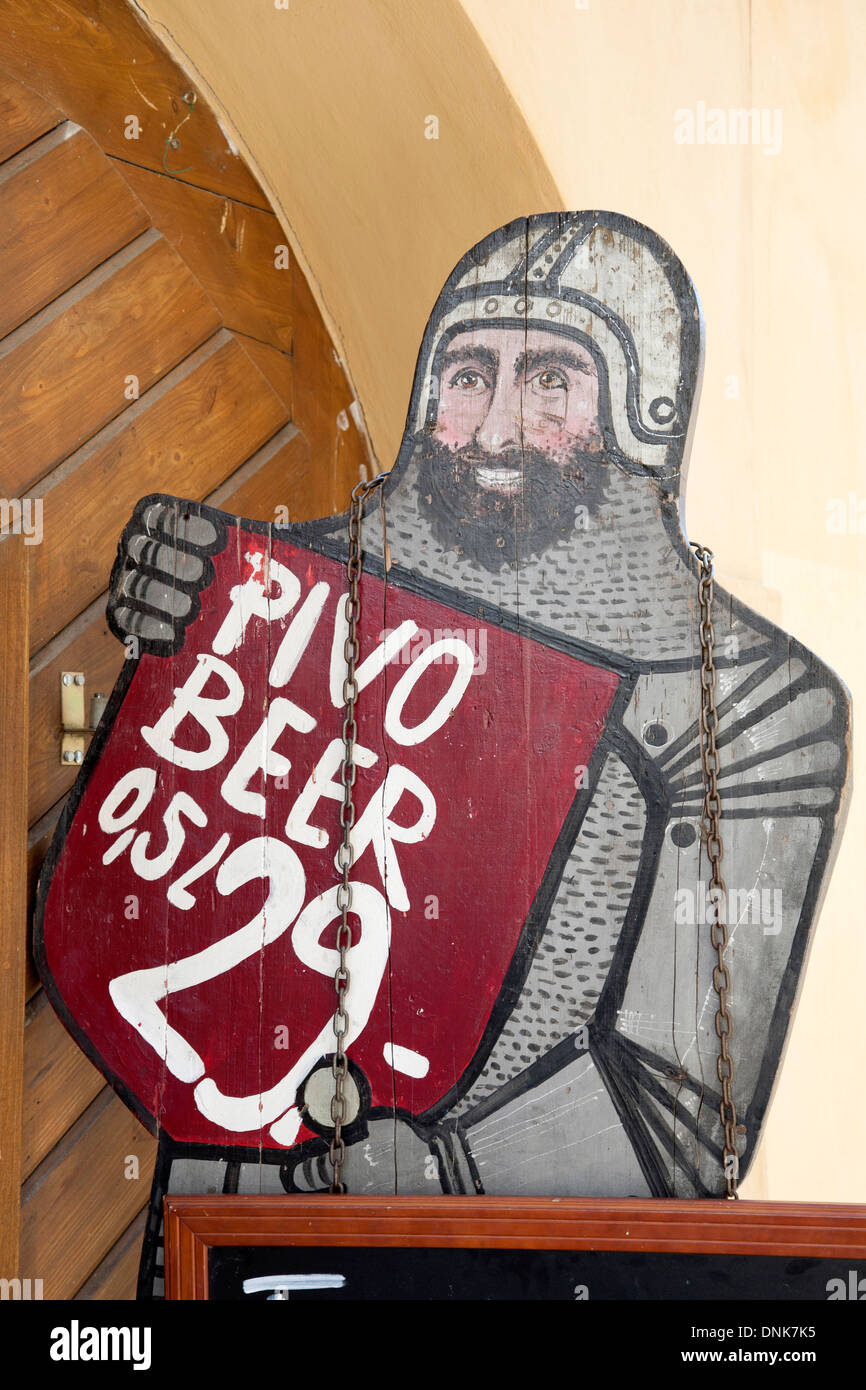 Pivo and Beer Sign, Prague, Czech Republic, Europe Stock Photo - Alamy