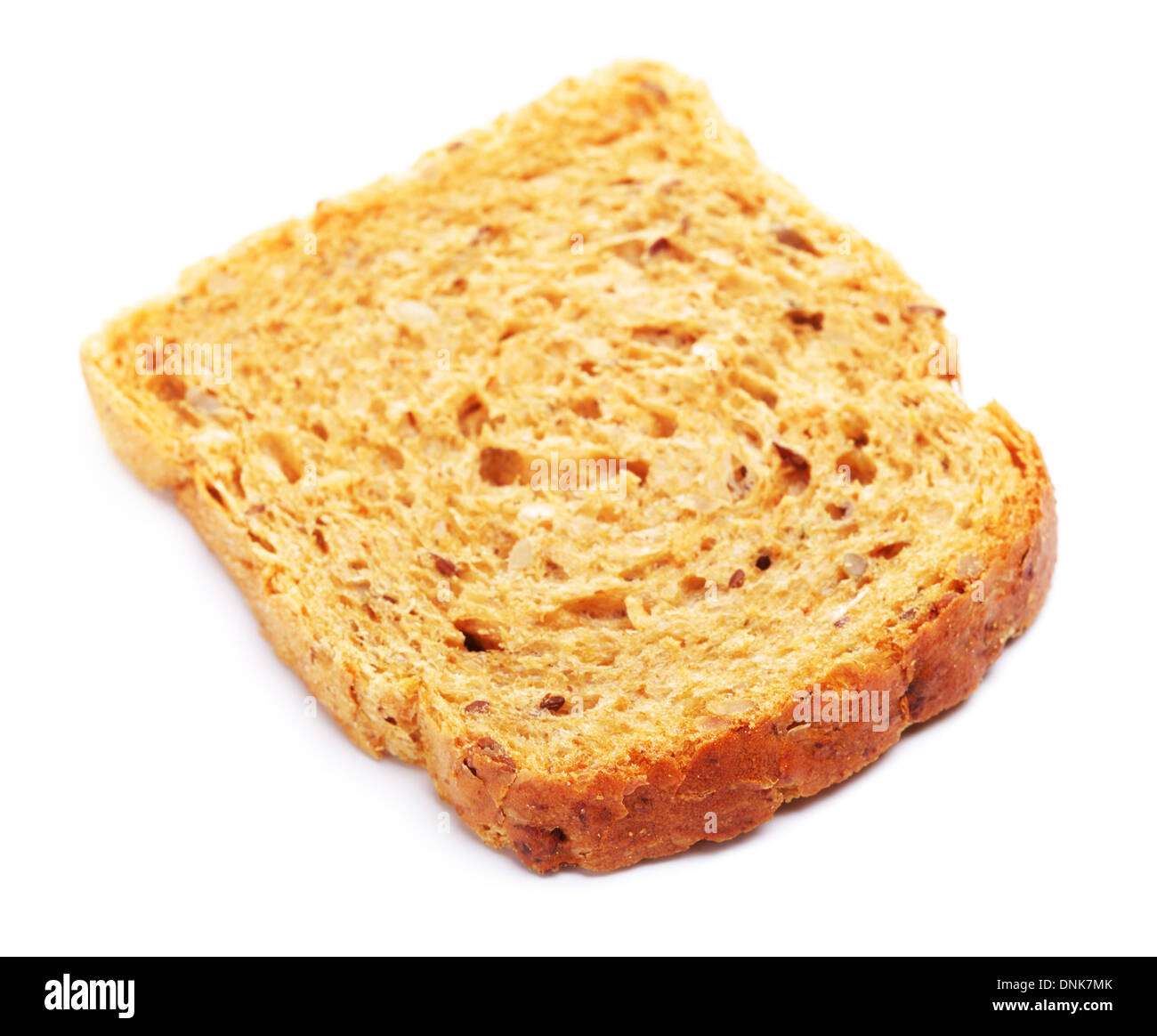 whole grain bread slice, isolated on white Stock Photo - Alamy