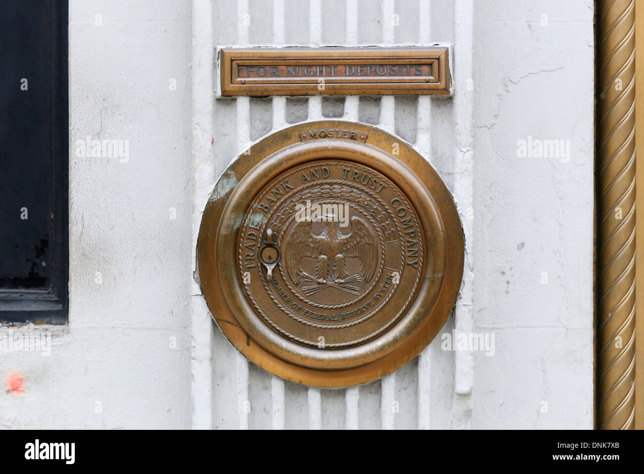 Old bank night depository vault Stock Photo - Alamy
