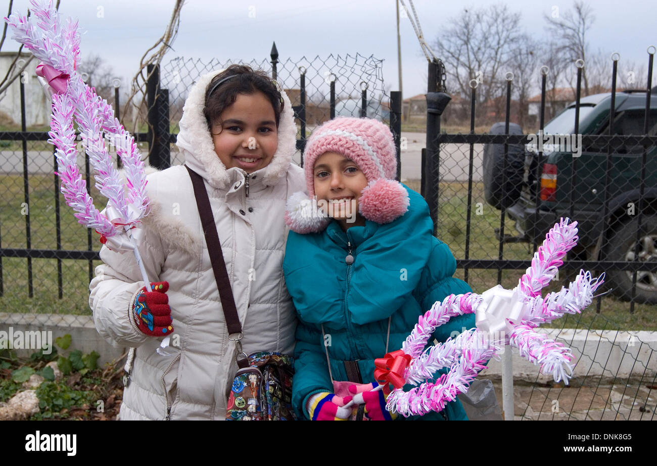 Youngsters decorated branches survakane culture eastern europe hi-res ...