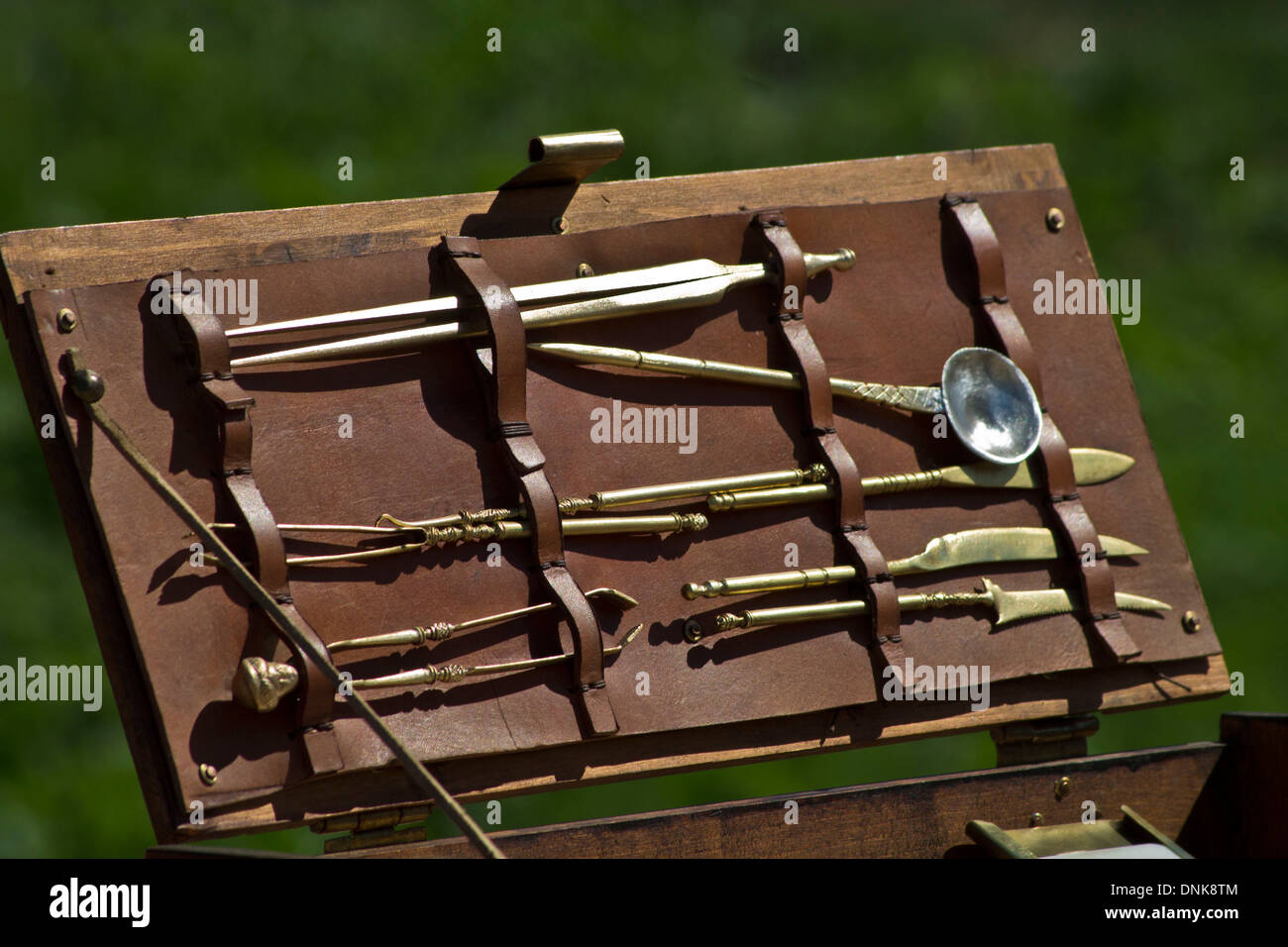 historical reconstruction of ancient Roman medical instruments Stock ...