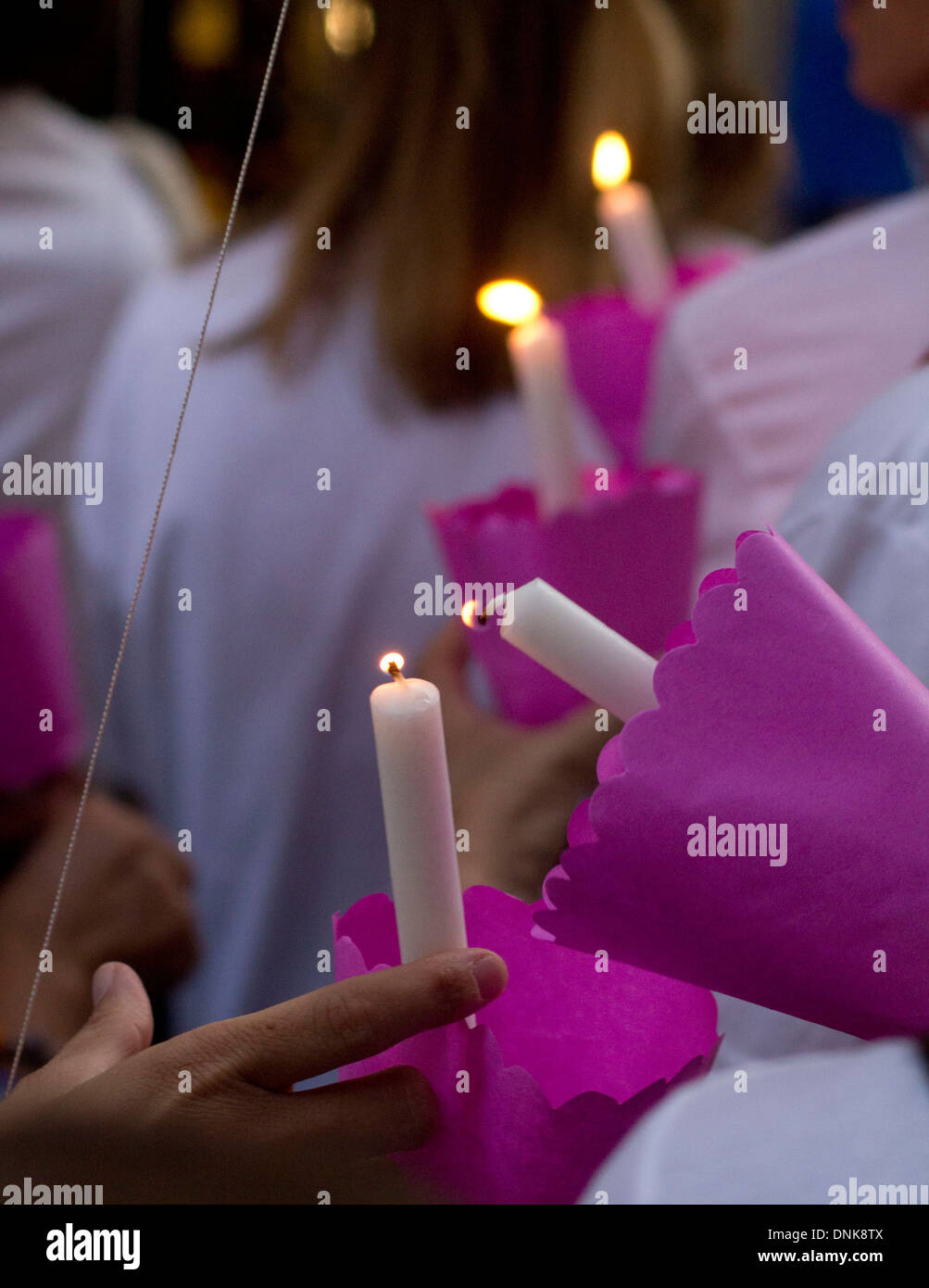 Candles lit during hi-res stock photography and images - Alamy