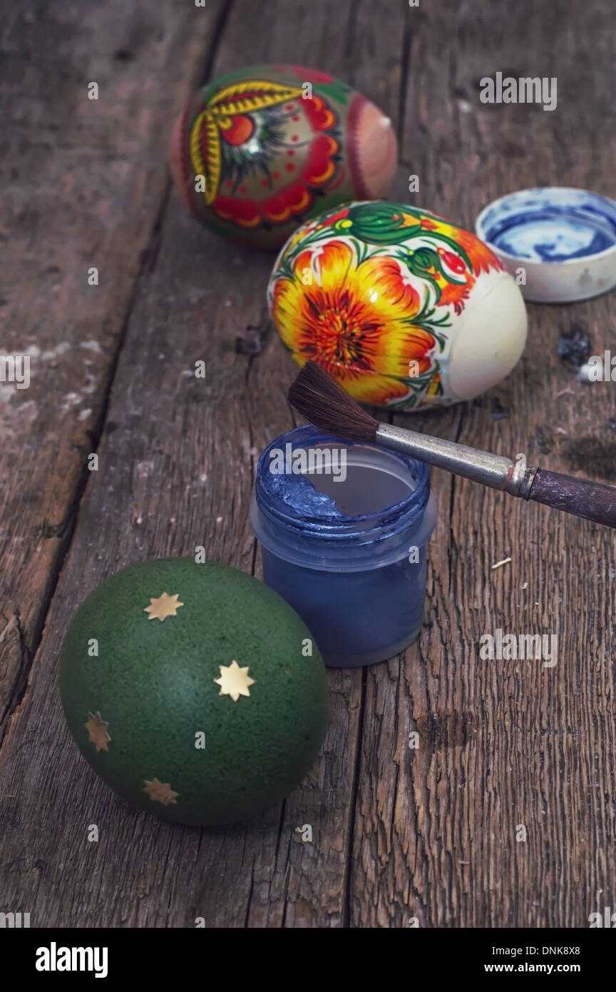 preparation Easter decorations Stock Photo - Alamy