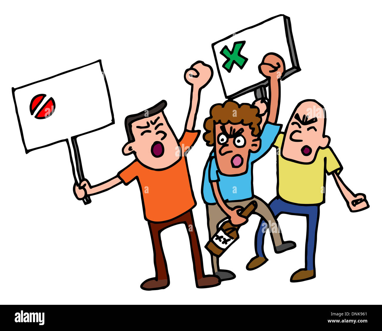 Illustrative representation of Indian protesters Stock Photo - Alamy