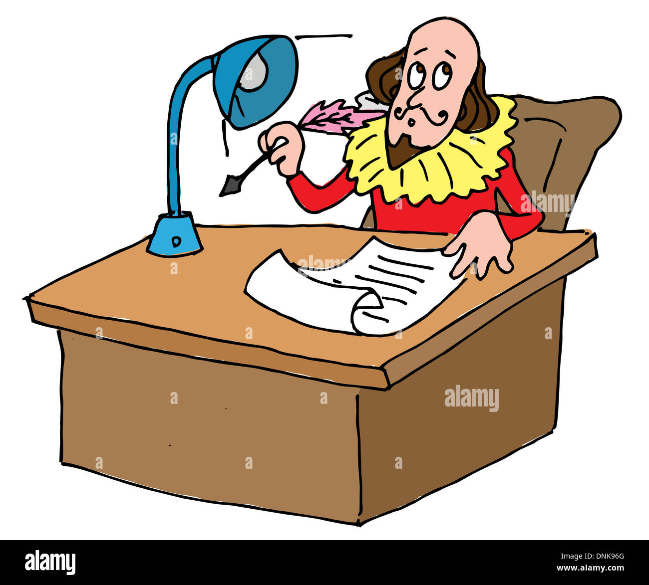 Illustrative representation of Shakespeare's desk Stock Photo - Alamy