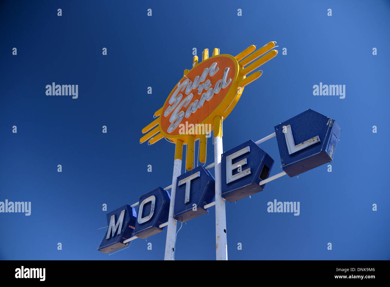 Sun and Sand - 60s googie style motel sign near Santa Rosa, New Mexico ...