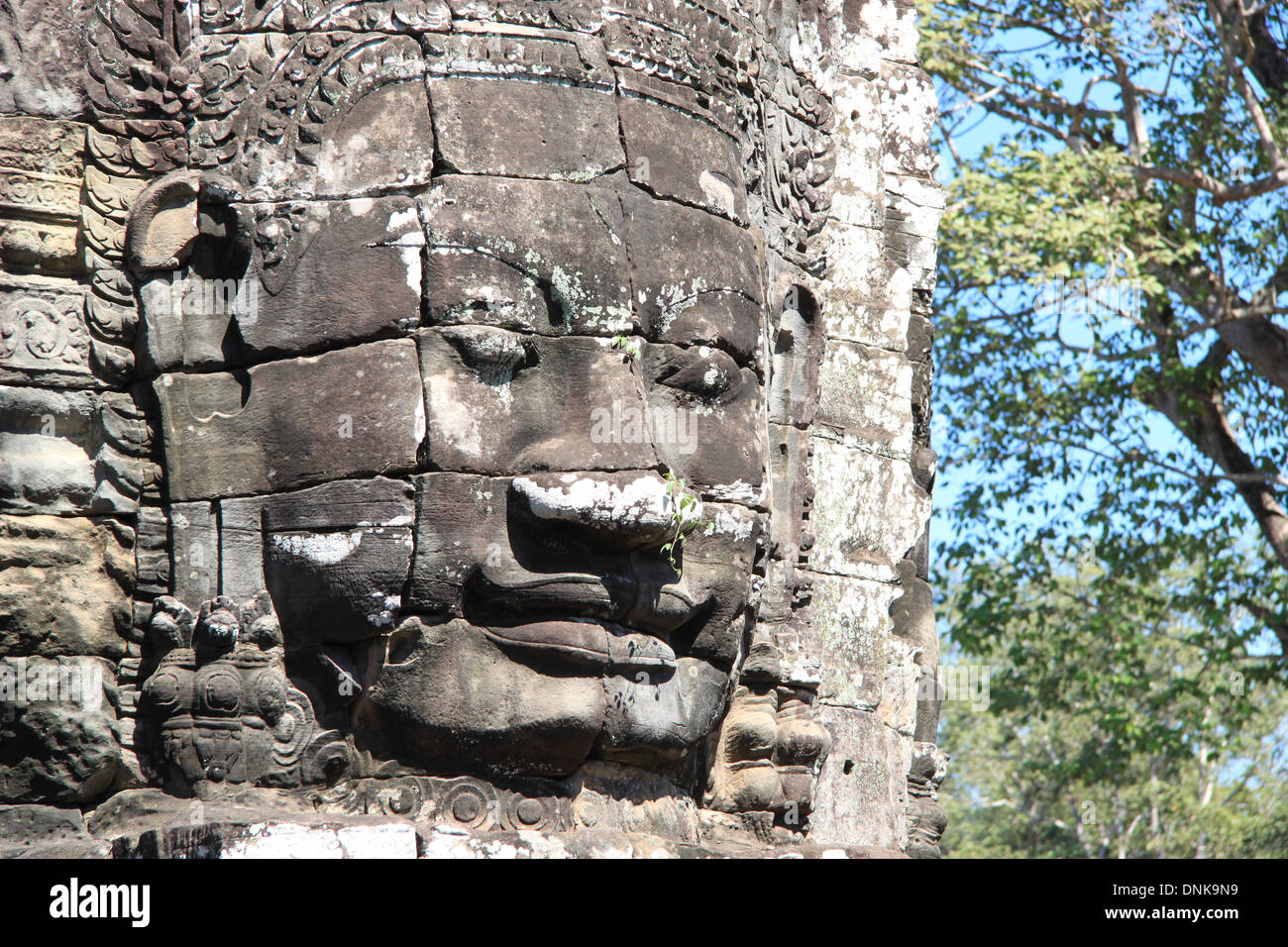 Bayon temple Face, Cambodia Stock Photo - Alamy