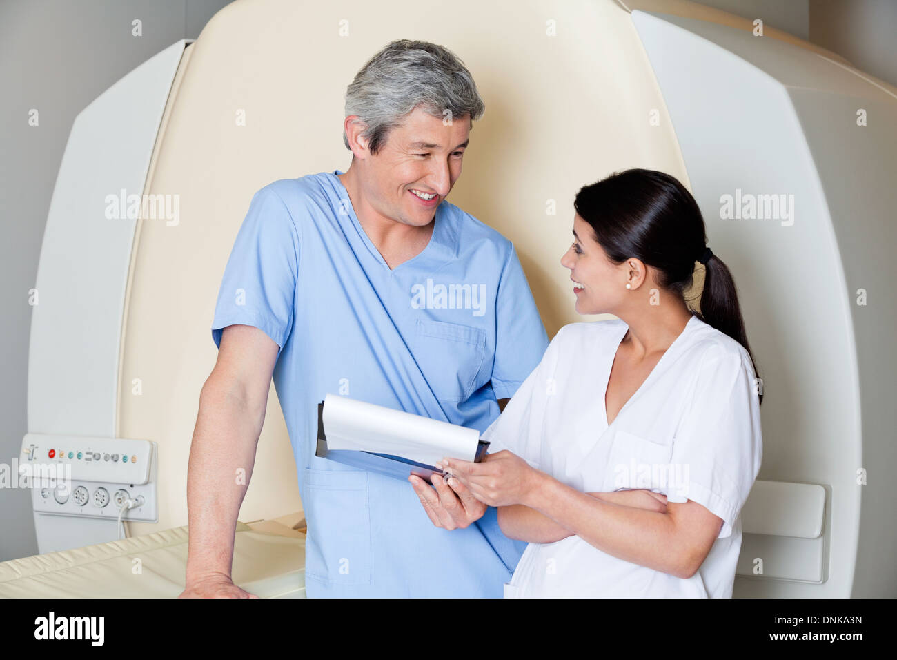 Radiologic Technicians Smiling At Each Other Stock Photo - Alamy
