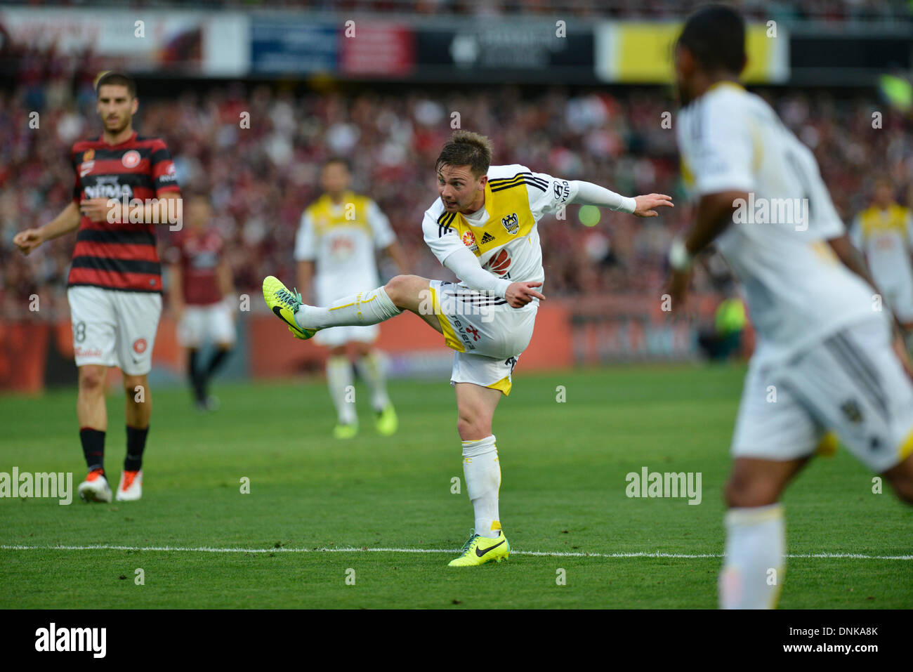 Sydney, Australia. 01st Jan, 2014. Wellingtons midfielder Jason Hicks ...