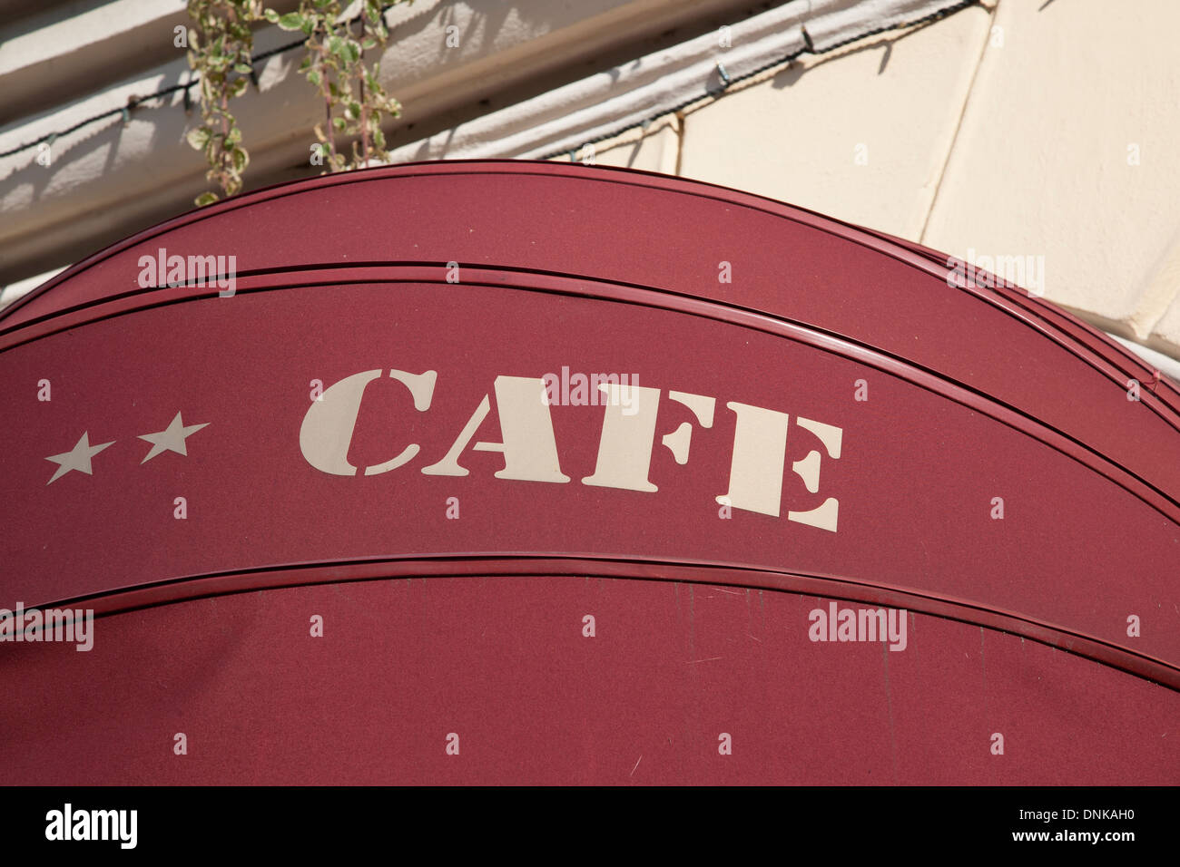 Cafe Sign in Urban Setting Stock Photo - Alamy