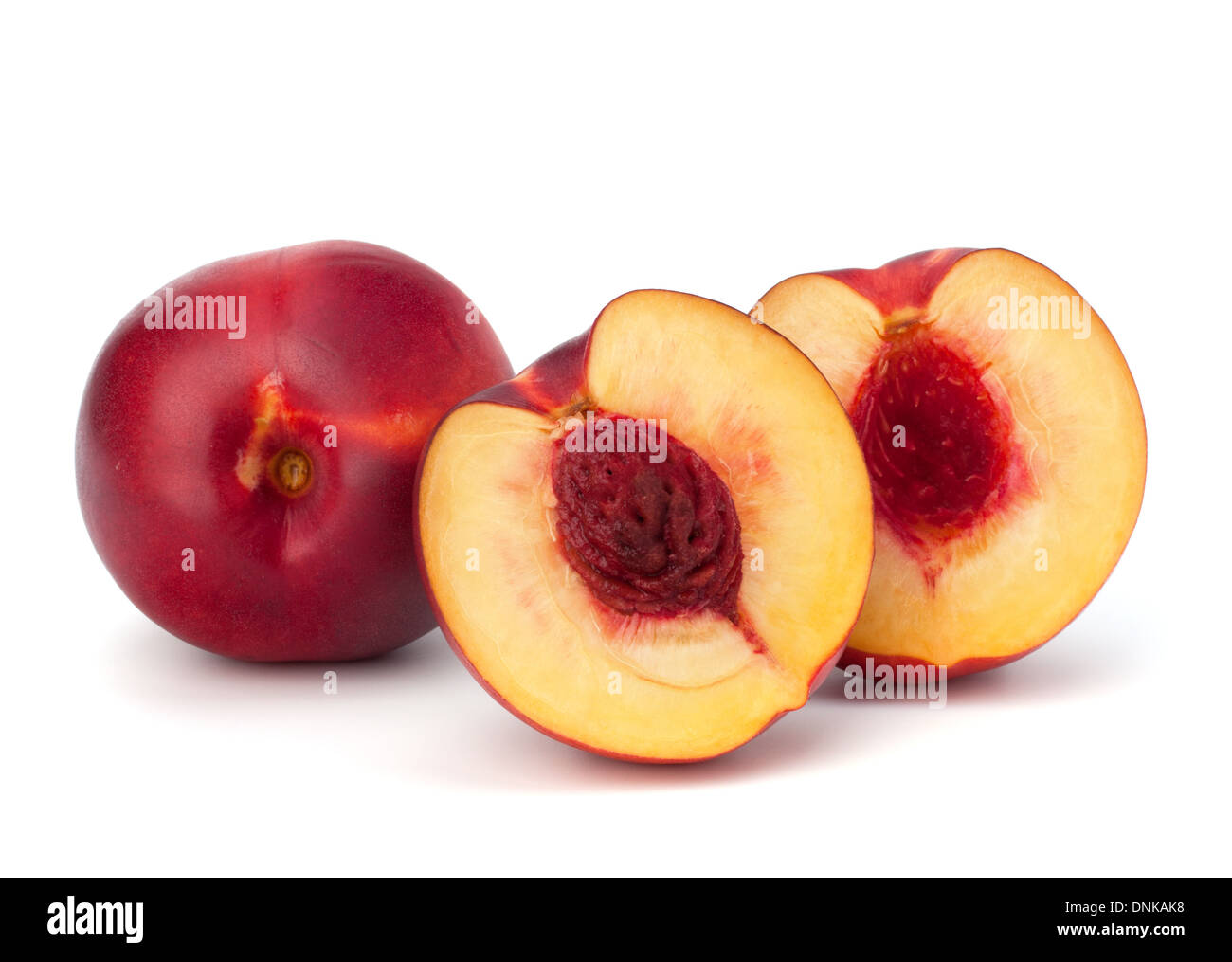 Nectarine fruit isolated on white background Stock Photo - Alamy