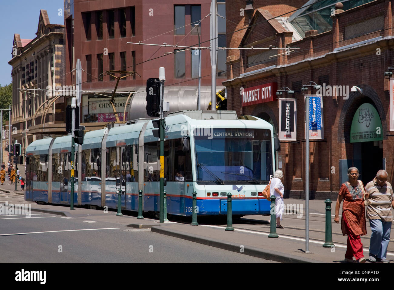 sydney light rail tram in haymarket , city centre Stock Photo - Alamy