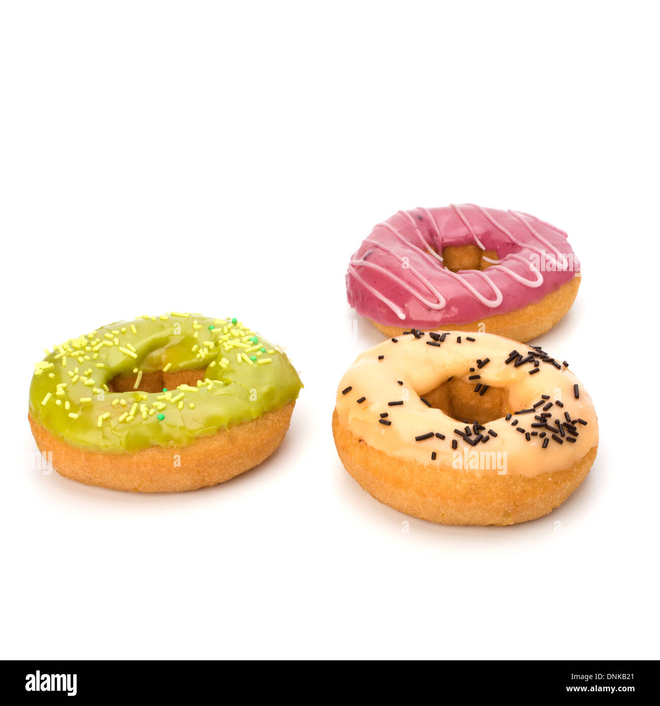 Delicious doughnuts isolated on white background Stock Photo - Alamy