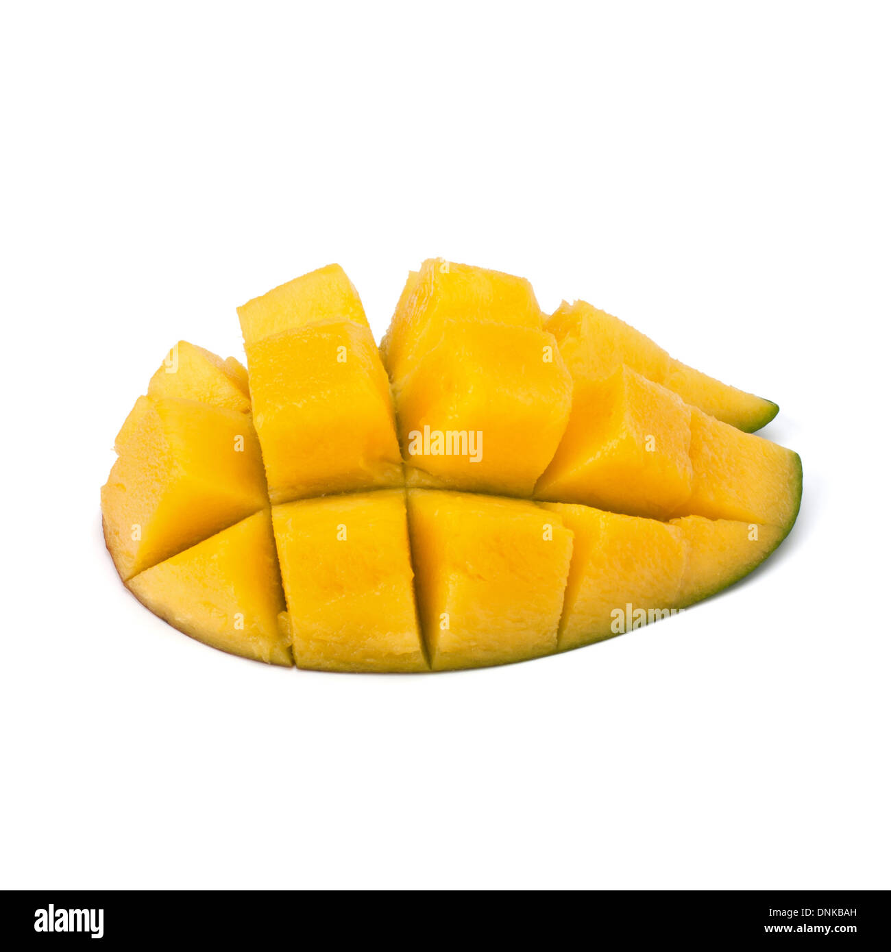 Mango sliced part isolated on white background Stock Photo - Alamy
