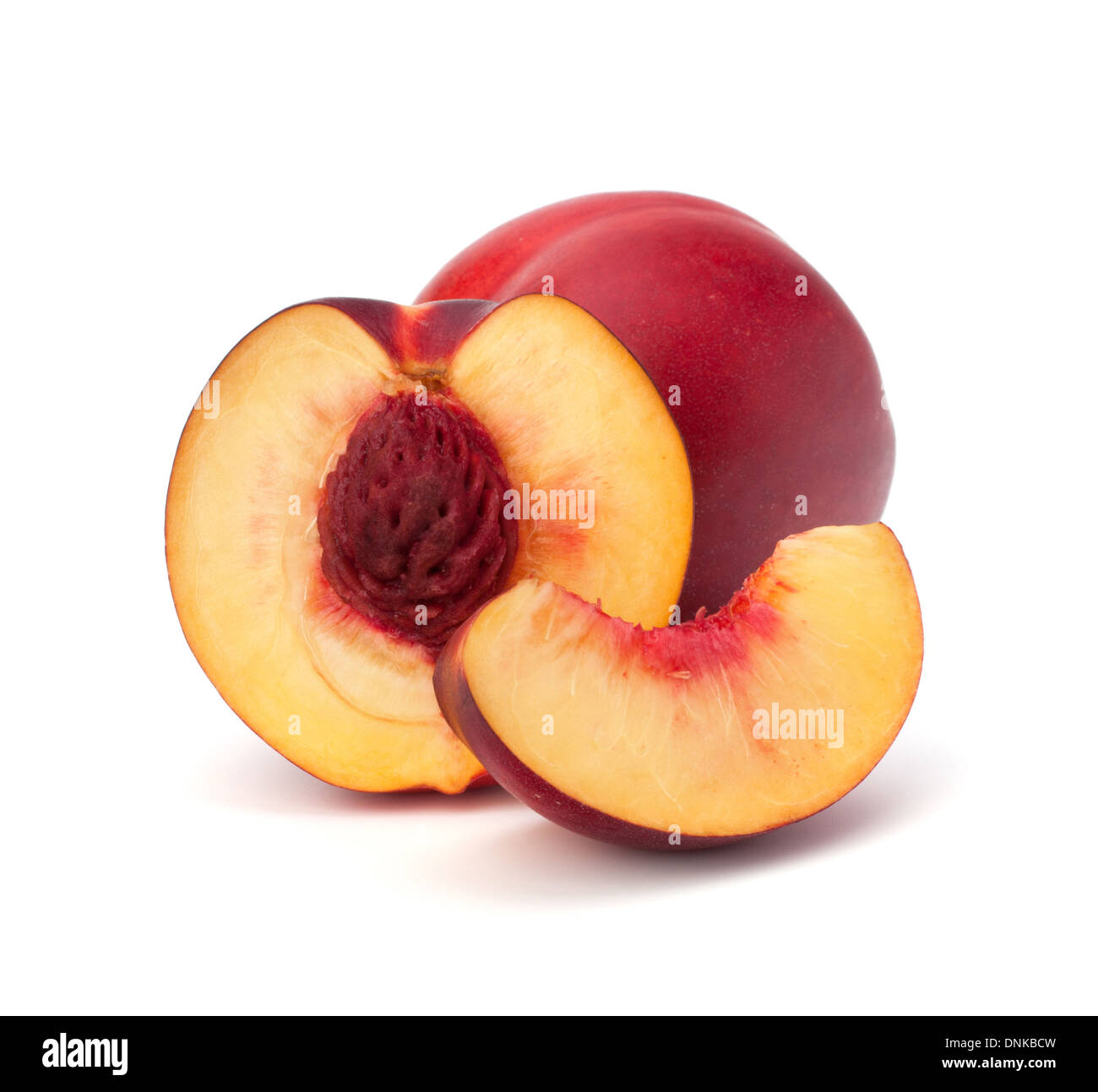 Nectarine fruit isolated on white background Stock Photo - Alamy