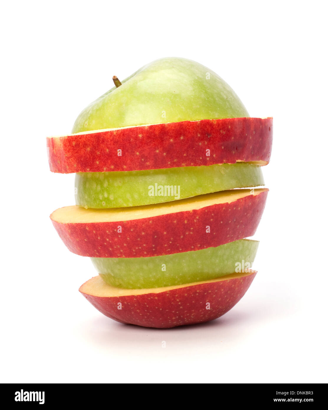 sliced apples isolated on white background Stock Photo - Alamy