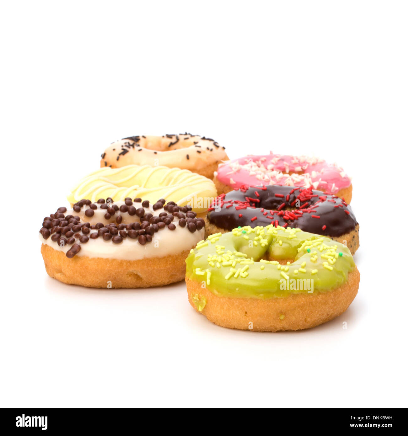 Delicious doughnuts isolated on white background Stock Photo - Alamy