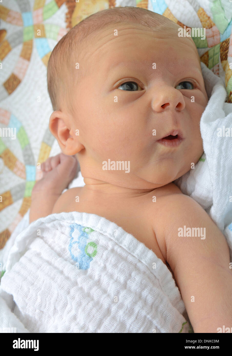 newborn with an expression of wonder and surprise Stock Photo - Alamy