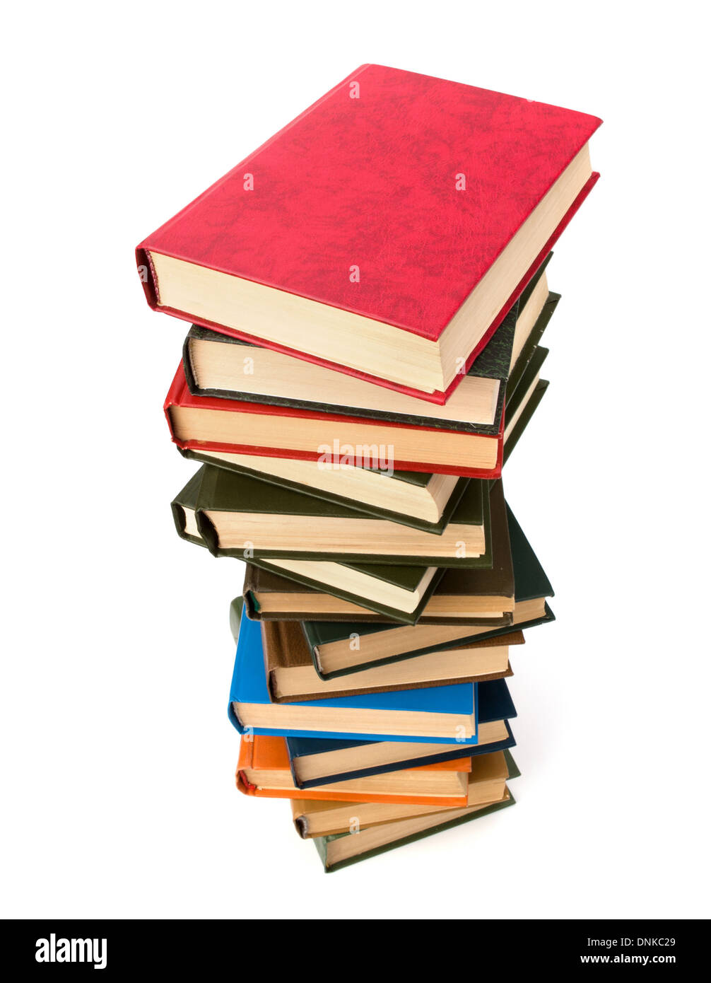 book stack isolated on white background Stock Photo - Alamy