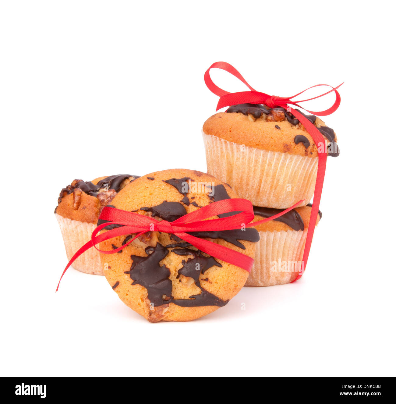 Stacked muffins isolated on white background Stock Photo - Alamy