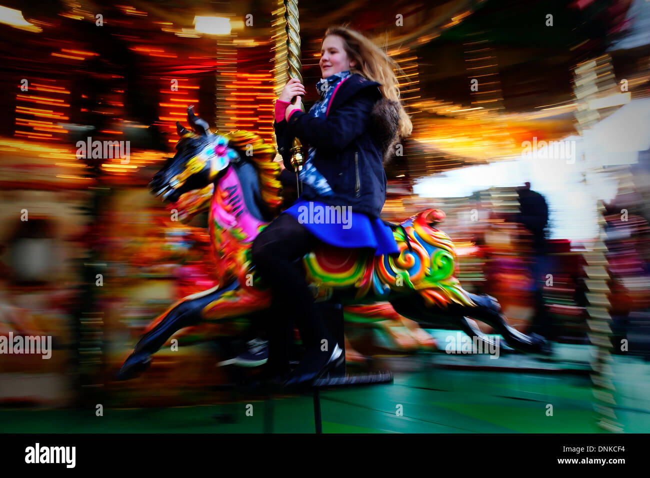 Blur merry go round lights hi-res stock photography and images - Alamy
