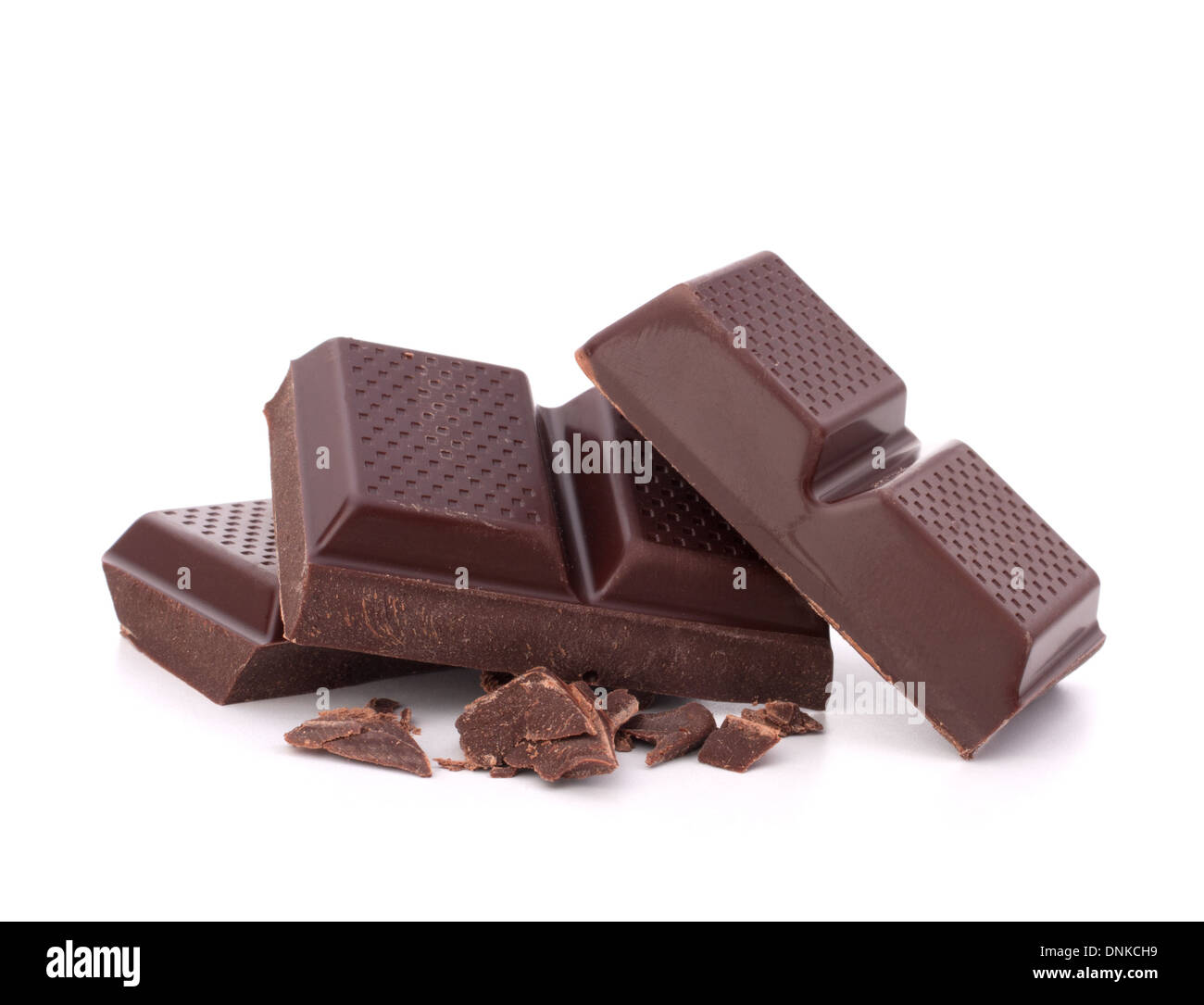 Chocolate bars stack isolated on white background Stock Photo - Alamy