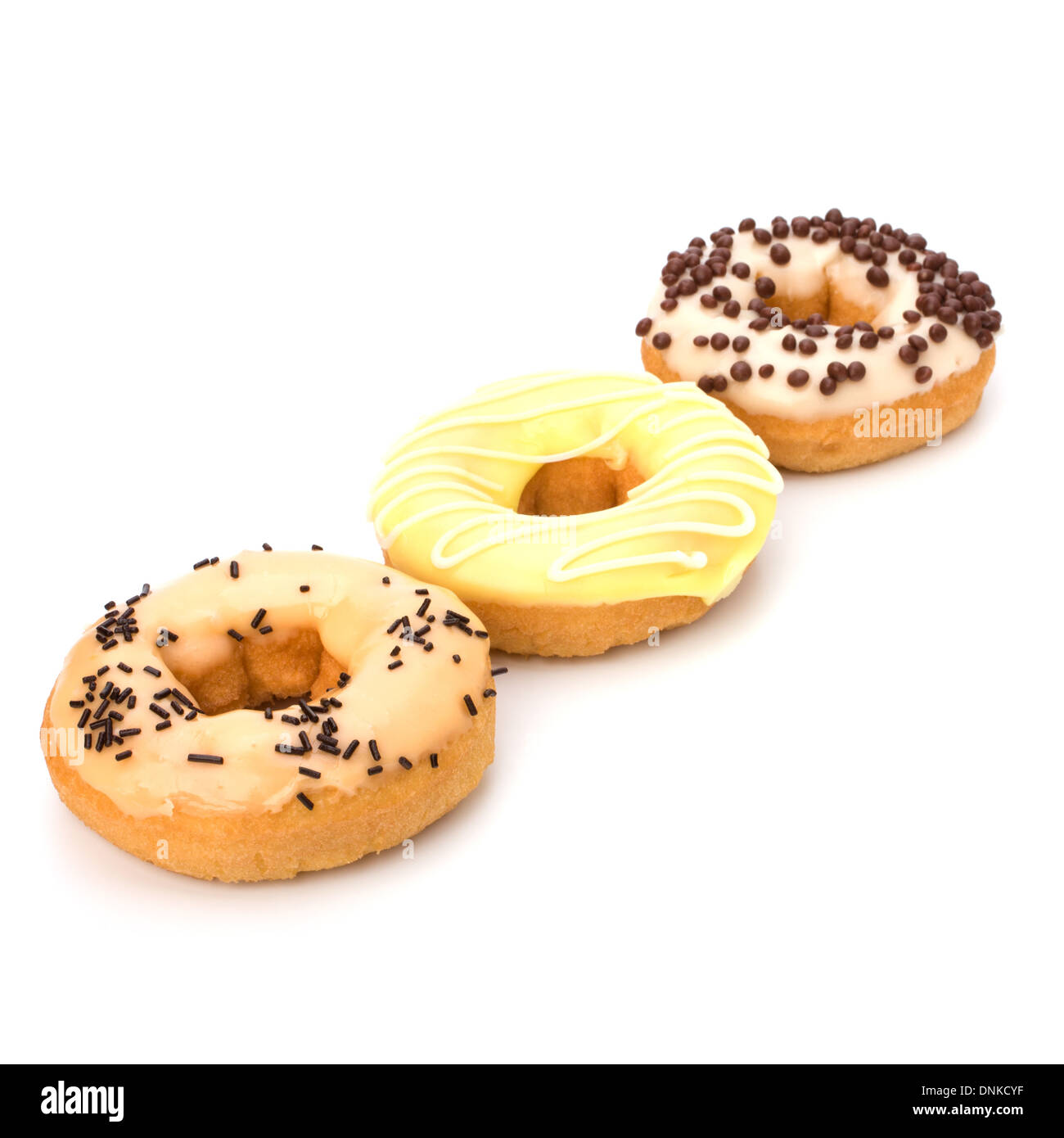 Delicious doughnuts isolated on white background Stock Photo - Alamy