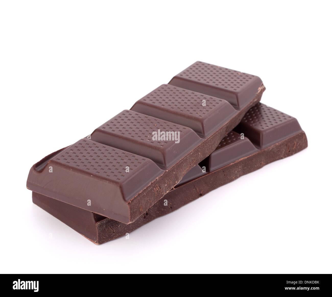 Chocolate bars stack isolated on white background Stock Photo - Alamy