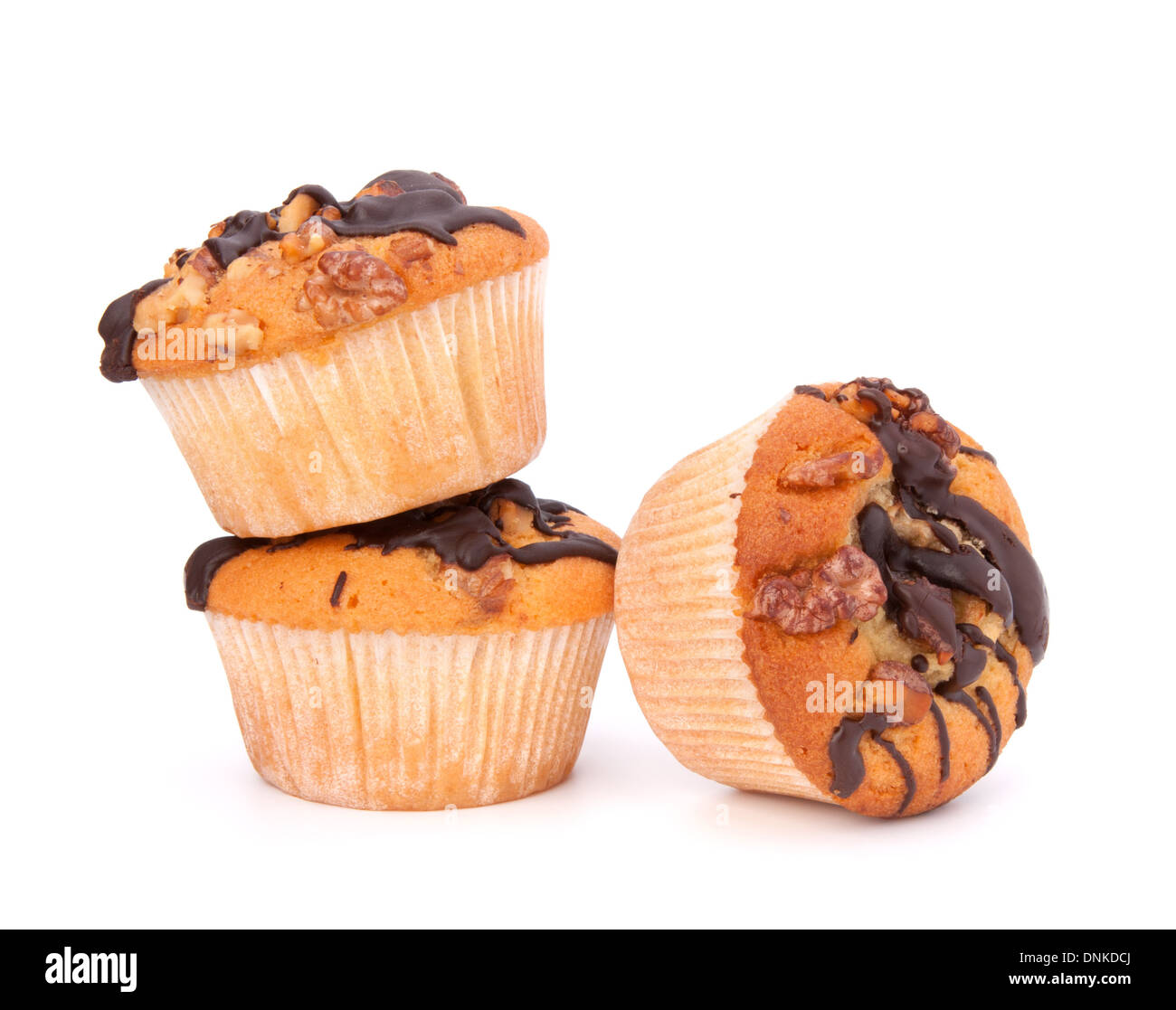 Stacked muffins isolated on white background Stock Photo - Alamy