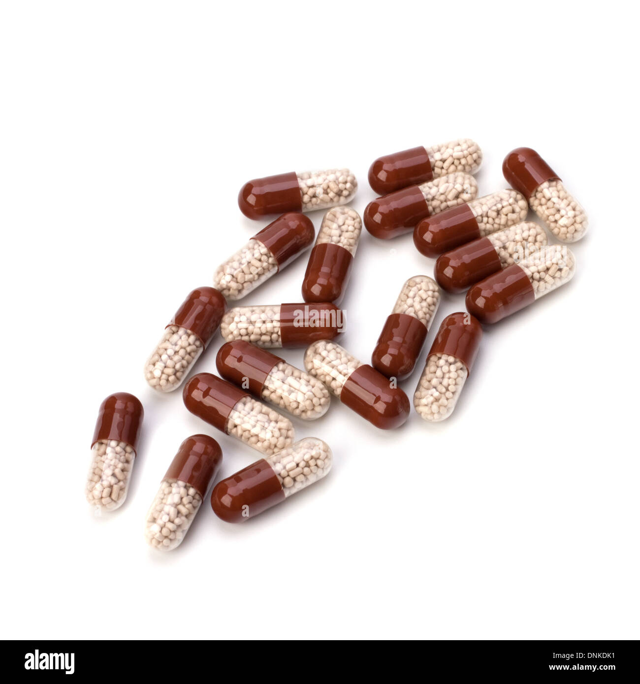 Capsules isolated on white background Stock Photo - Alamy