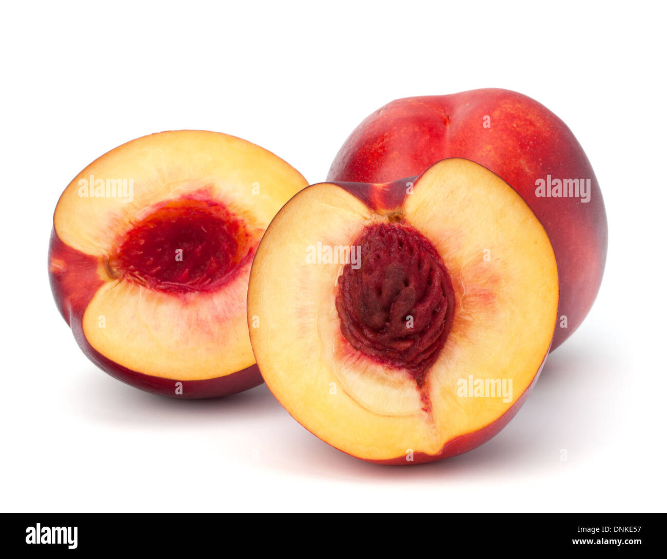 Nectarine fruit isolated on white background Stock Photo - Alamy