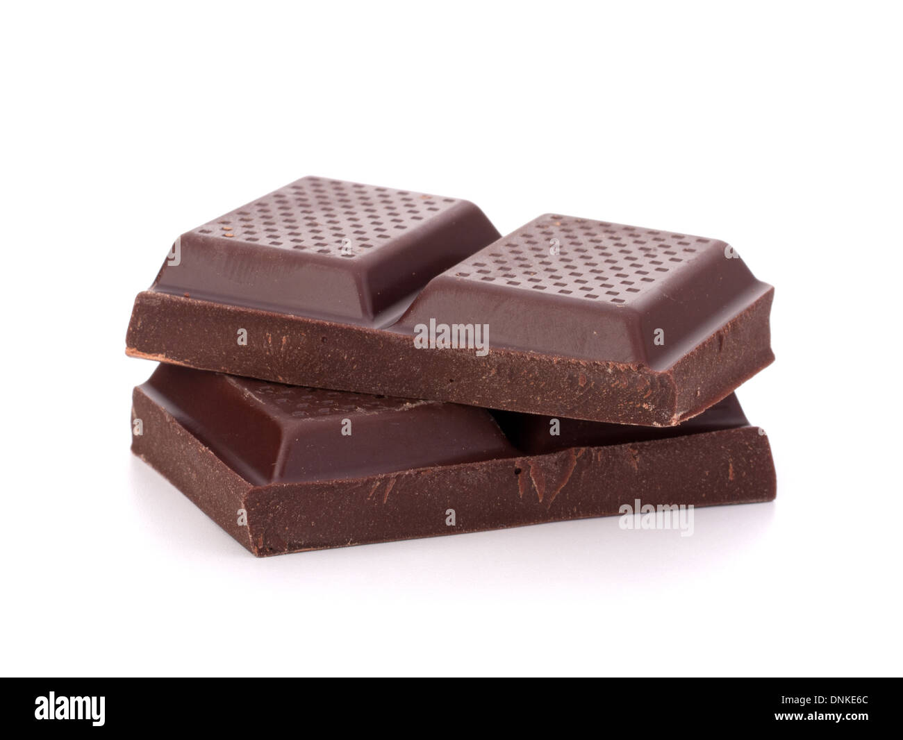 Chocolate bars stack isolated on white background Stock Photo - Alamy