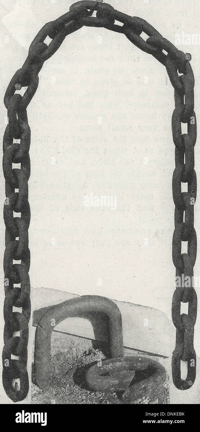 An Anchor Chain forged, 1909 Stock Photo - Alamy