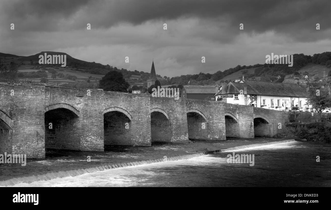 Crickhowell bridge Black and White Stock Photos & Images - Alamy