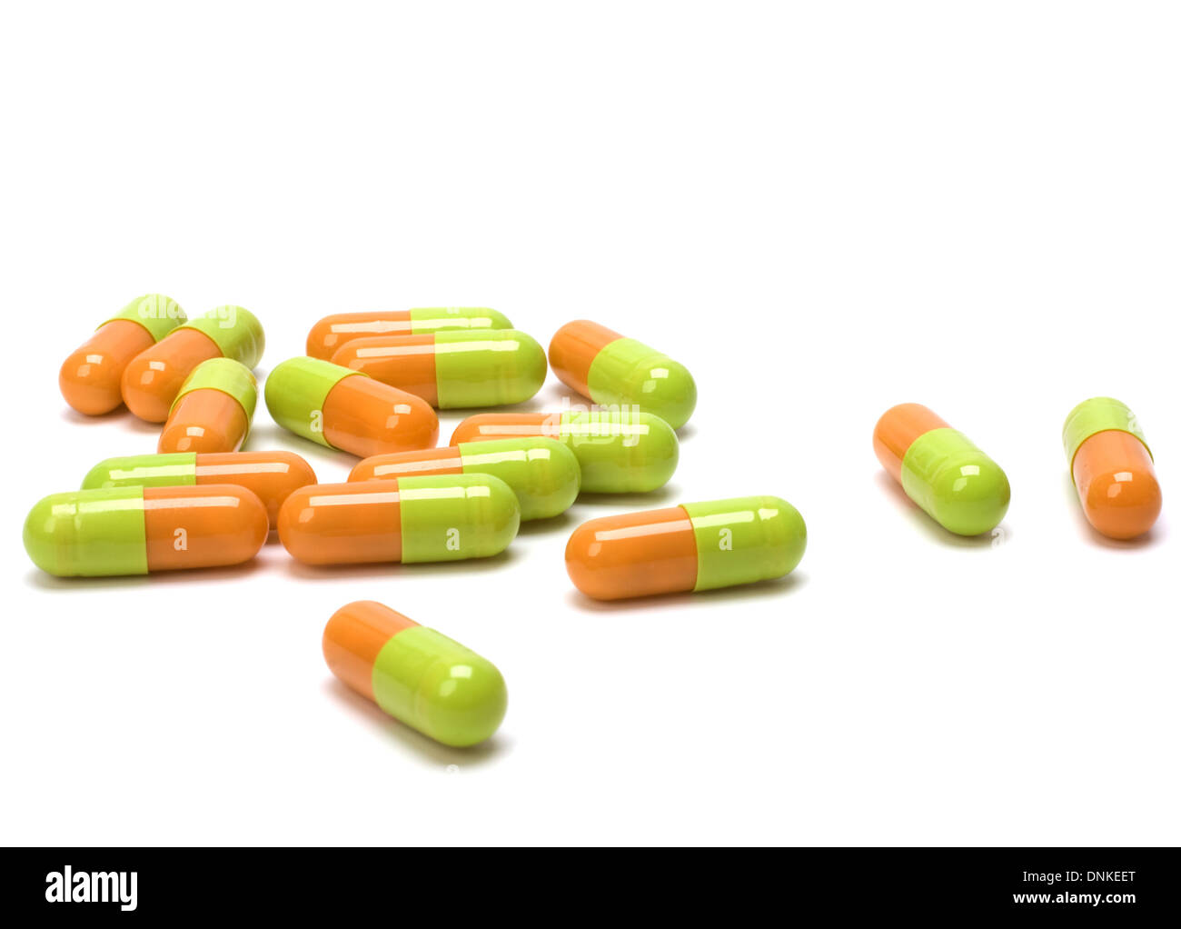 Capsules isolated on white background Stock Photo - Alamy