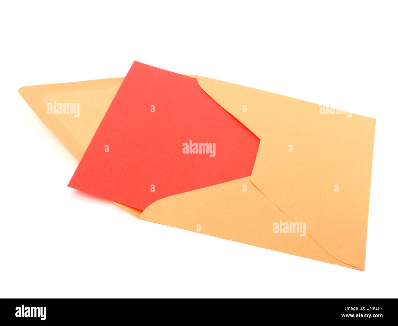 envelope with card isolated on white background Stock Photo - Alamy