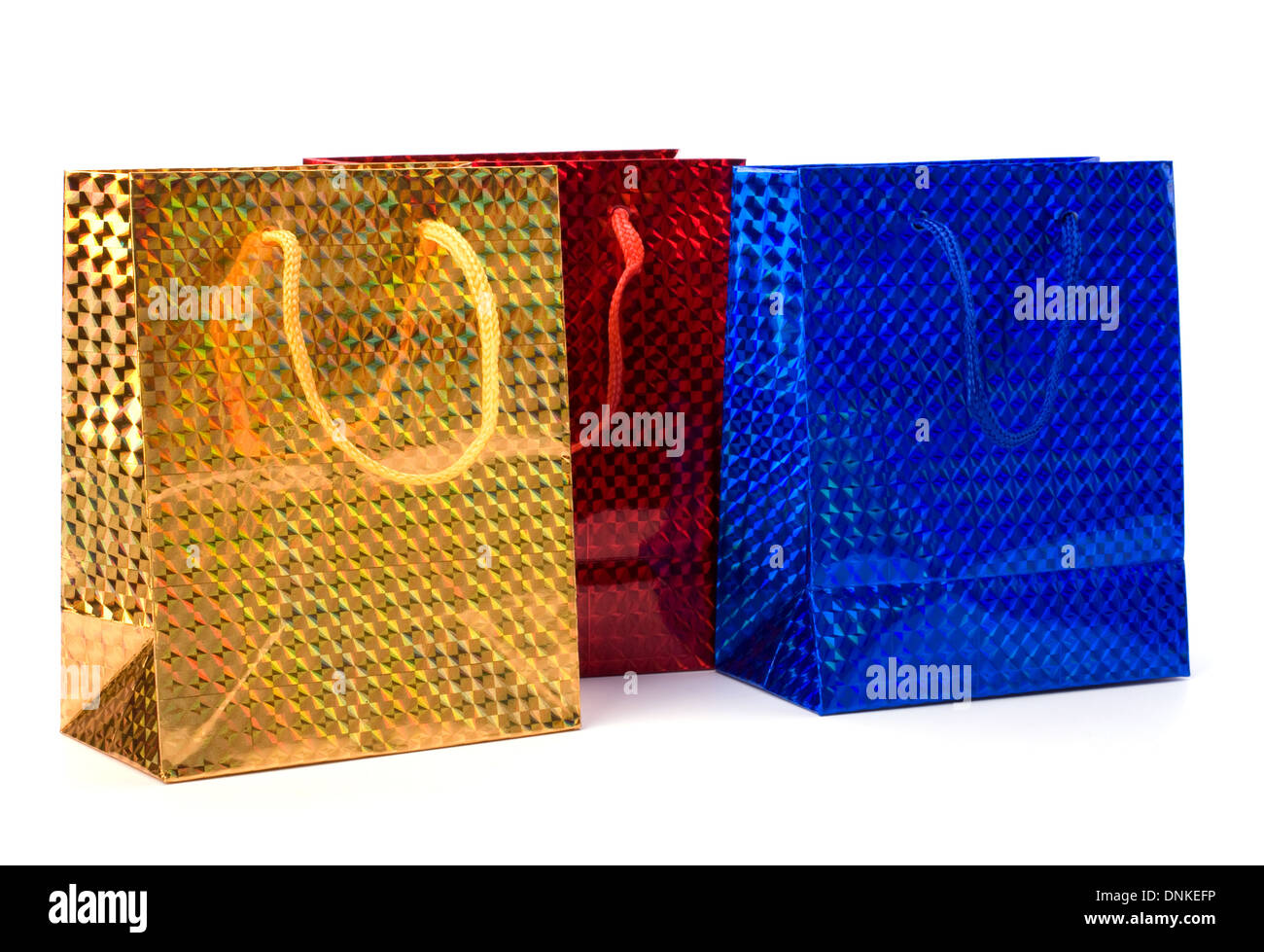gift bags isolated on white background Stock Photo - Alamy