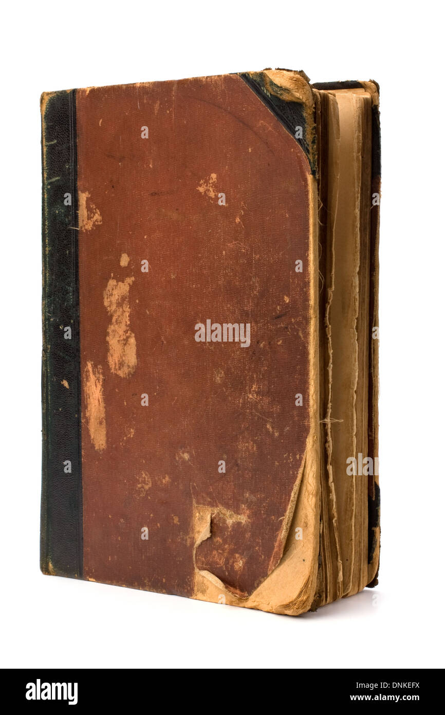 tattered book isolated on white background Stock Photo - Alamy