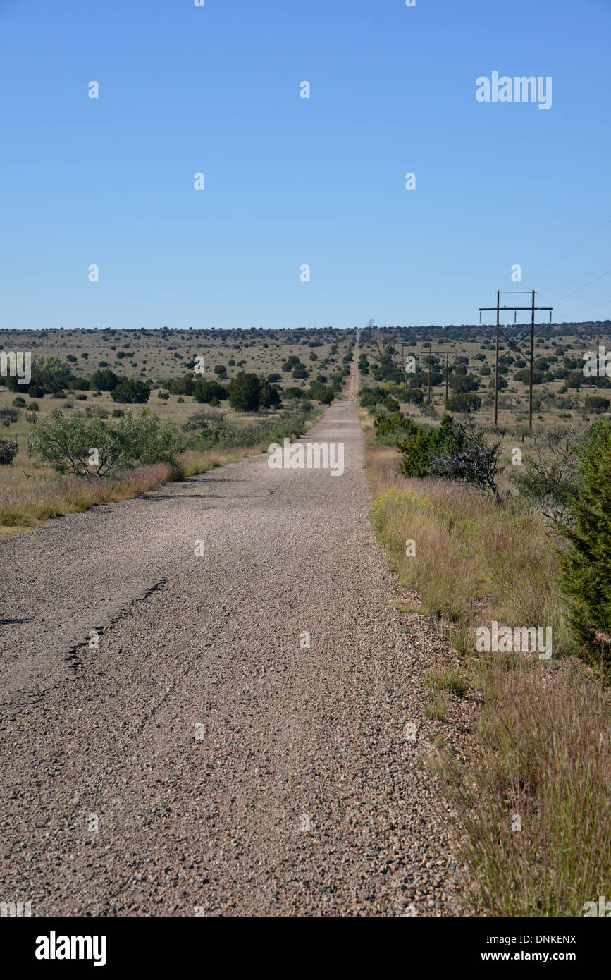 One of the oldest stretches of Route 66, original dirt road near Adrian ...