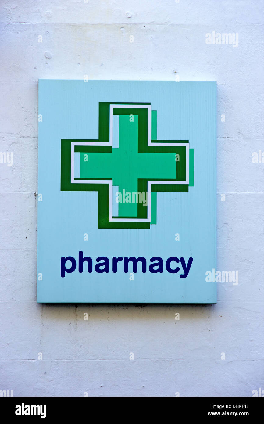 Sign outside Pharmacy Stock Photo - Alamy