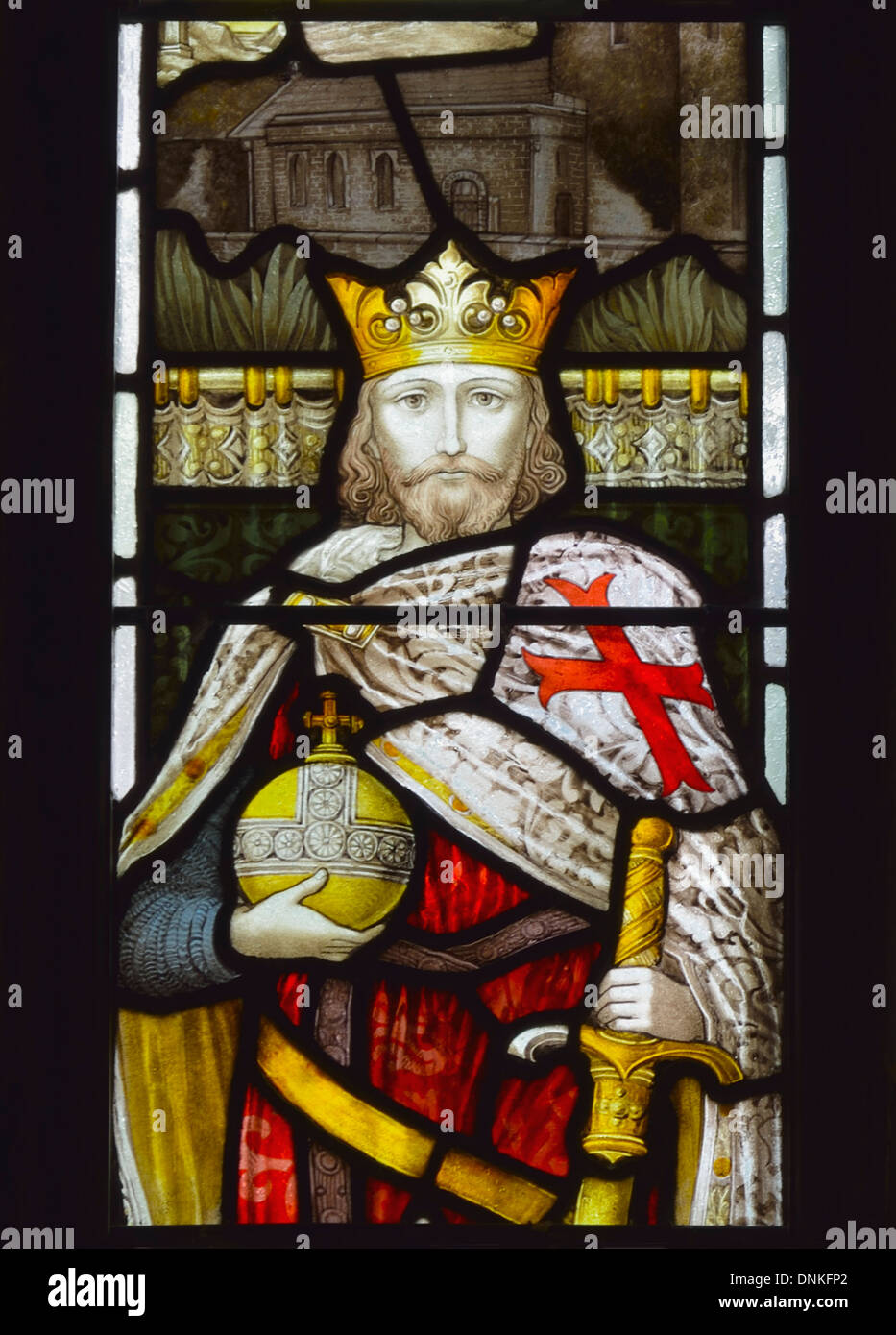 King Edward I. North Chapel window (detail). Church of Saint Michael ...