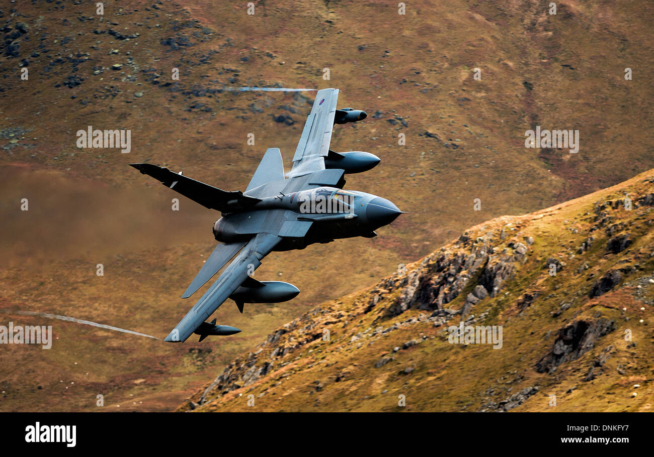 RAF Tornado GR4 low flying north wales,in the mach loop Stock Photo - Alamy