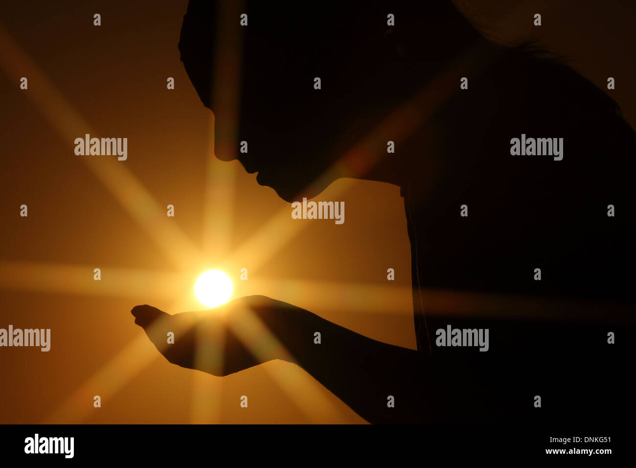 Catching the sun in Tenerife Stock Photo - Alamy